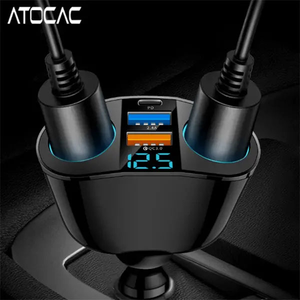 Double Cigarette Lighter Adapter With Multiport Charger - In Your – In ...